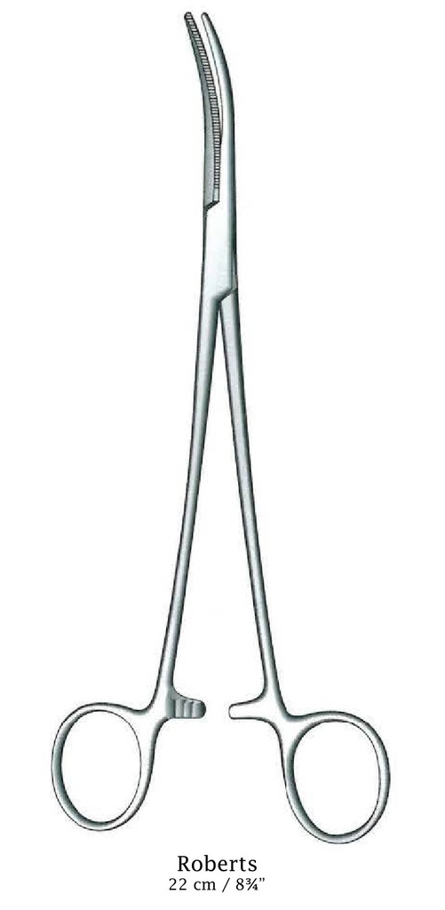 Pinza para arteria Roberts, curva - longitud = 22 cm / 8-3/4 ...